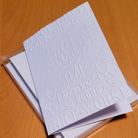 Hand Crafted | Party Supplies | Embossed Congratulations Card Set Of 6 ...